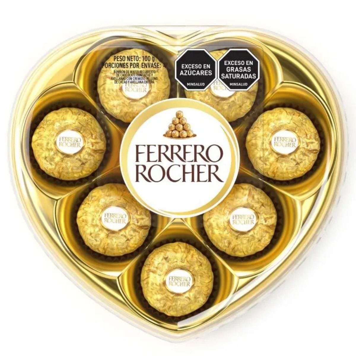Chocolate Ferrero Rocher corazon x8 - Floristeria Santibella